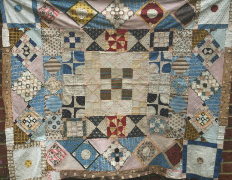 Hiscock And Shepherd Antiques - INTERESTING ENGLISH PATCH WORK QUILT
